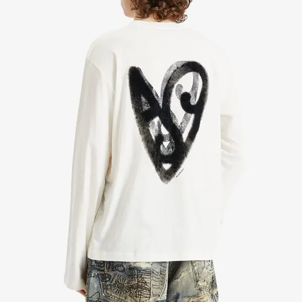 Acne Studios Heart Logo T-Shirt - Optic White | Editorialist